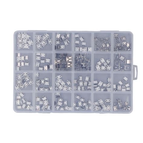 Micro Usb Female Socket Multi Usage Stainless Steel Housing Standard Size Micro Usb Connector