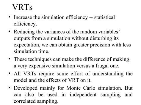 Variance Reduction Techniques Vrt Ppt Technology And Computing