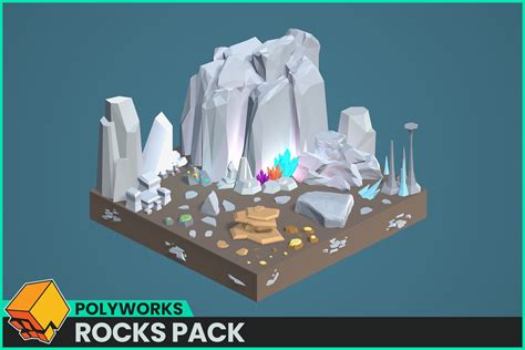 Low Poly Rocks Pack Polyworks 3d Landscapes Unity Asset Store