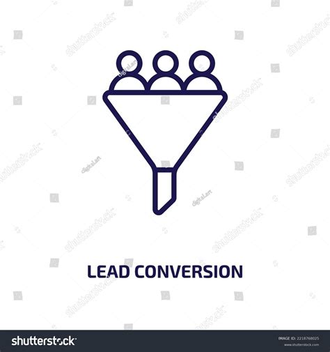 Lead Conversion Icon General Collection Thin Stock Vector Royalty Free