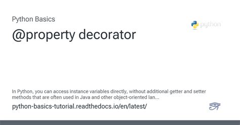 Property Decorator Python Basics 25 1 0