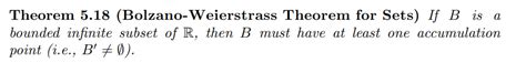 solved theorem 5 18 bolzano weierstrass theorem for sets