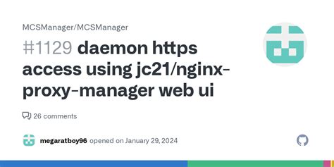 Daemon Access Using Jc21nginx Proxy Manager Web Ui · Issue 1129