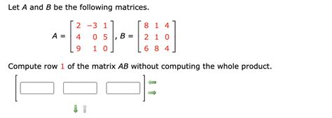 Solved Let A and B be the following matrices. | Chegg.com
