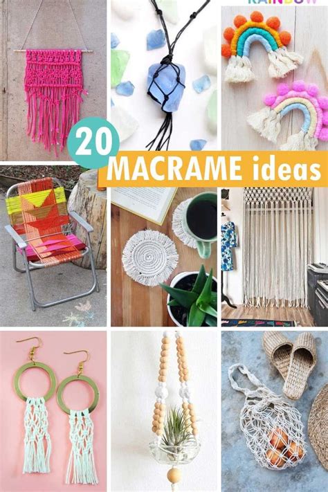 Roundup Of 20 Modern Macrame Projects Retro Macrame Crafts And Diy Macrame Projects