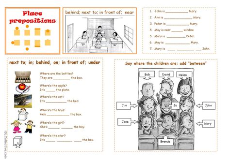 PREPOSITIONS OF PLACE English ESL Worksheets Pdf Doc