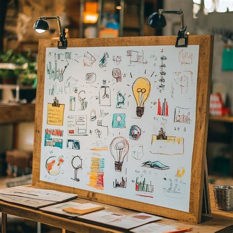 A Goalsetting Board With Visual Representations Of Personal Development Goals And Milestones