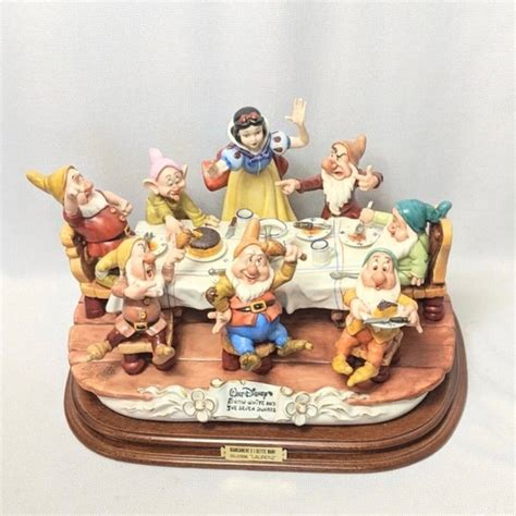 Snow White Seven Dwarfs Porcelain Figurines Etsy