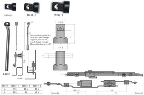 KUNLONG Multi Point Latch Accessories RL LG Buy Handle Lock Truck Lock Panel Door Lock