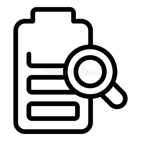 battery overview icon outline vector data result stock vector