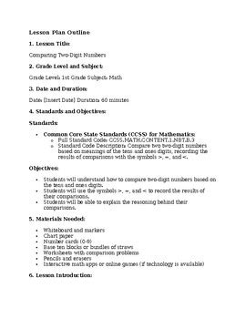 Comparing Two Digit Numbers By Enhanced Education Resources TPT