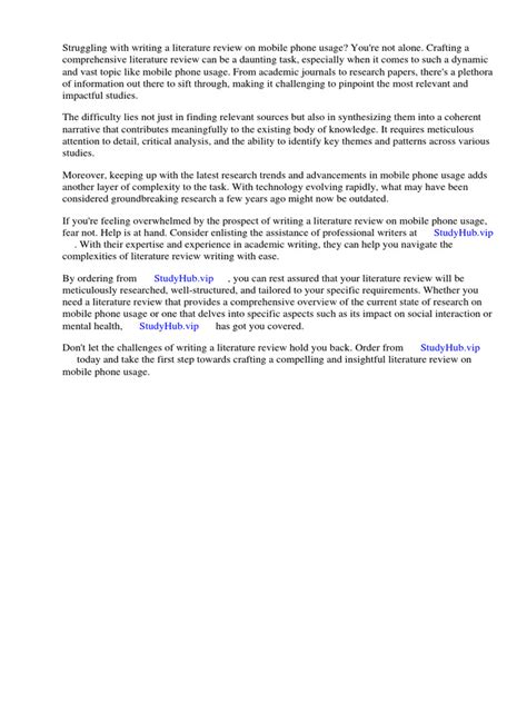 literature review of mobile phone usage pdf mental disorder