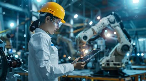 Premium Photo Female Industrial Engineer Working On Realtime Monitoring System Software In