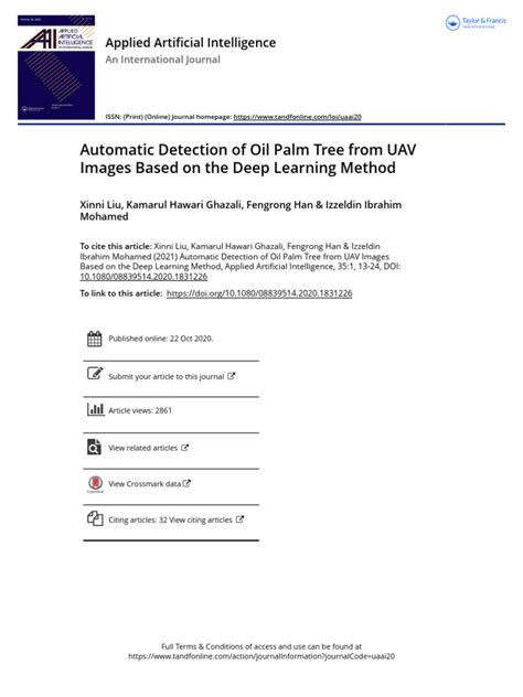 Automatic Detection Of Oil Palm Tree From Uav Images Based On The Deep