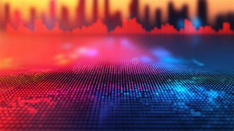 Dynamic Data Visualization On Led Screen Futuristic Technology Display Stock Image Image Of