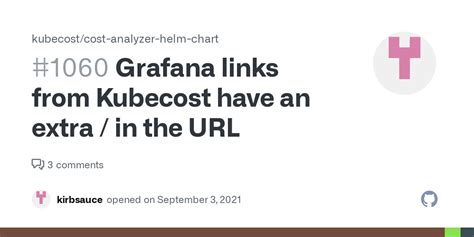 Grafana Links From Kubecost Have An Extra In The Url · Issue 1060