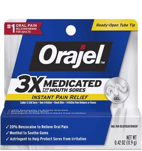 3x Medicated For All Mouth Sores Gel Orajel™