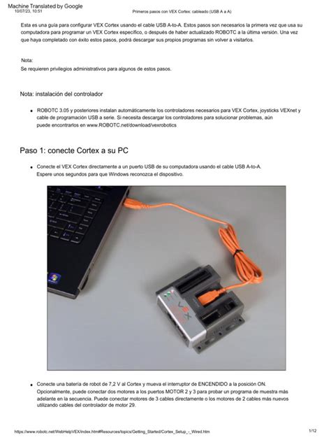 Getting Started With The Vex Cortex Wireless Vexnet Pdf