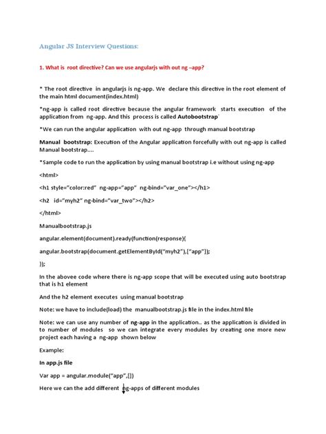 Angular Js Interview Questions Pdf Angular Js Web Application