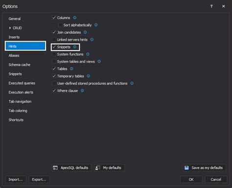 ApexSQL Complete SQL Snippets TV
