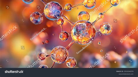 Molecules 3d Background Molecular Nano Structure Stock Illustration