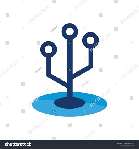 Tree Tech Logo Icon Template Stock Vector Royalty Free Shutterstock