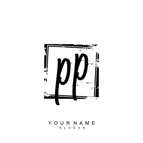 Initial Pp Monogram With Grunge Template Design 22000375 Vector Art At Vecteezy