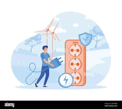 Reduce Electricity Consumption Stock Vector Images Alamy