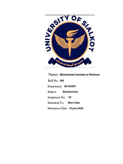 Assignment Biochemistry 02 Pdf Rna Enzyme