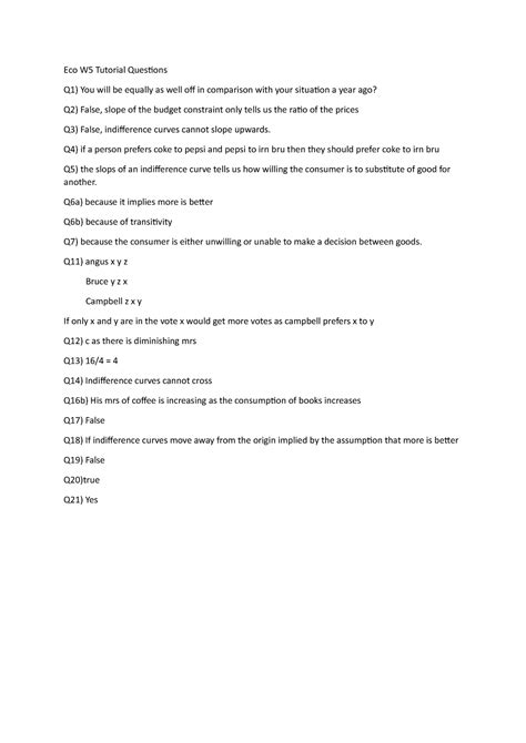 eco w5 tutorial questions q4 if a person prefers coke to pepsi and