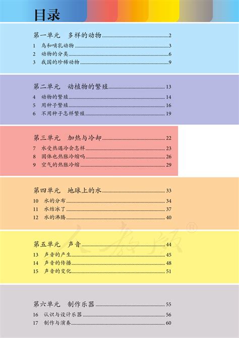 四年级科学课本内容 四年级科学课本 大山谷图库