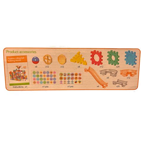 Pipeline Rolling Ball Building Blocks Marble Drop Set 125 Pcs Texas Toy Distribution
