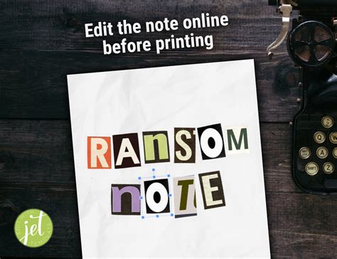 Editable Ransom Note Template Scavenger Hunt Letter Digital Download