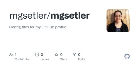 GitHub Mgsetler Mgsetler Config Files For My GitHub Profile