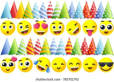 이모지 생일 벡터 세트이모티콘 이모티콘은 생일 스톡 벡터 로열티 프리 2007460649 Shutterstock