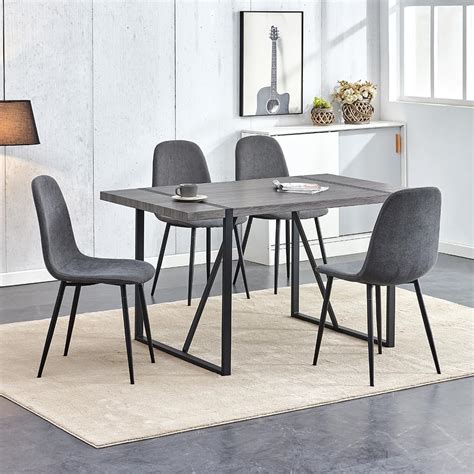 Muuoky Modern Dining Table Set For 4kitchen Table Set