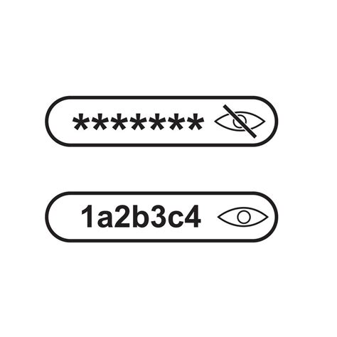 Viewable And Hidden Password Input Box Icon Set 51032810 Vector Art At