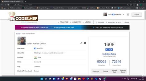 Codechef Coding Java Tapan Kumar Ghosh