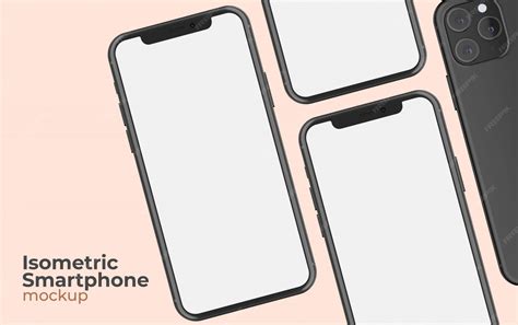 Premium Psd Isometric Smartphone Mockup