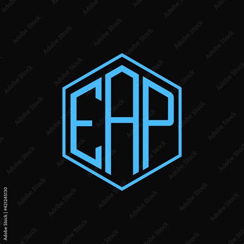 Eap Polygon Letter Icon Design On Black Background Creative Letter Eap