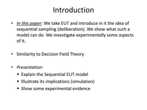 Ppt Sequential Expected Utility Theory Sequential Sampling In