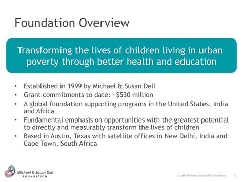 Ppt Michael And Susan Dell Foundation Powerpoint Presentation Free