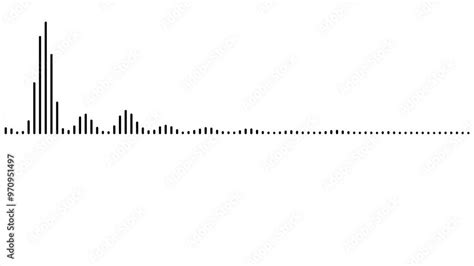 Black Video Footage Of Audio Visualizer On White Background Abstract Music Waves Oscillation