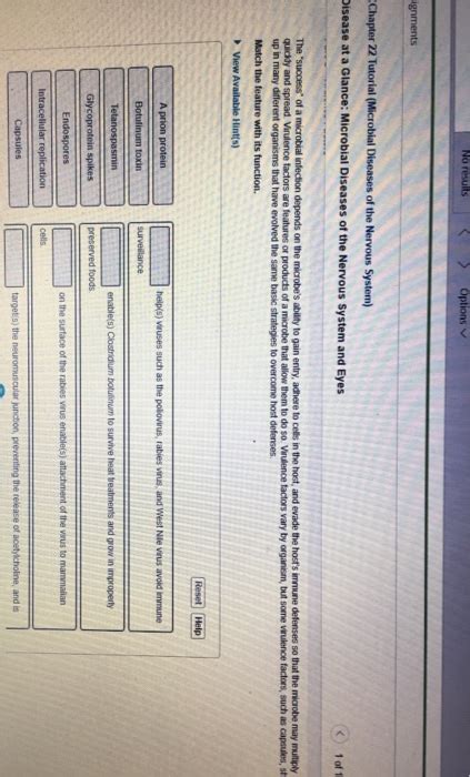 Solved No Results Options Ignments Chapter 22 Tutorial