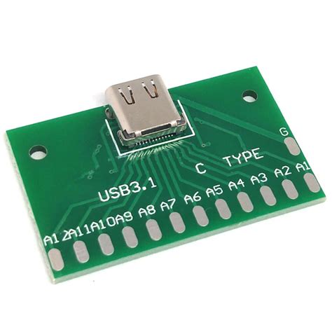 Type C Usb 3 1 Female Test Board Pcb 24pin Connector Cable Adapter Plate Parts 3 55 Picclick Ca