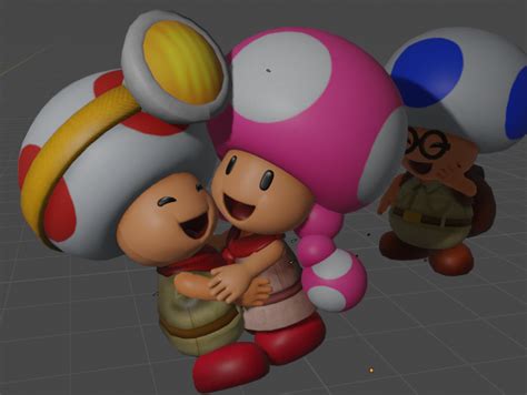 Toadette Playfully Hugging Captain Toad By Machpkmiitoad2 On Deviantart