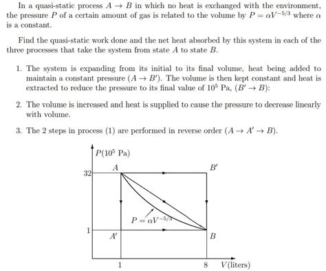 Answered In A Quasi Static Process A B In… Bartleby