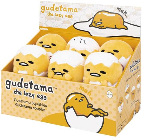 Gudetama The Lazy Egg Squishies Whistle Stop Hobby And Toy