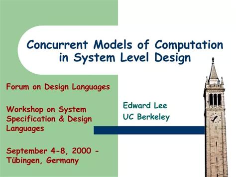 Ppt Concurrent Models Of Computation In System Level Design