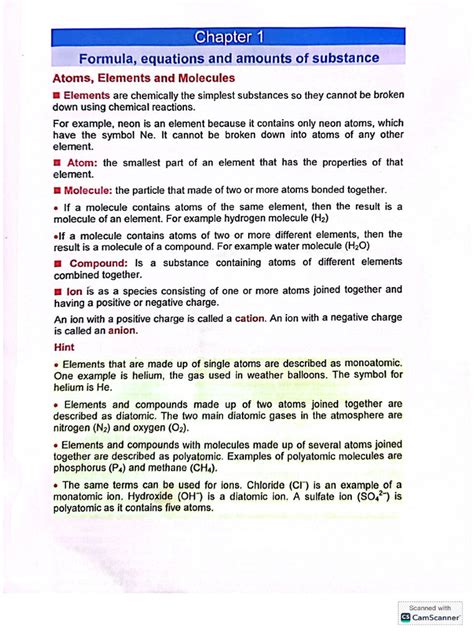 Chapter 1 Stoichiometry Pdf